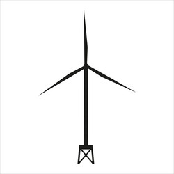 Offshore wind generator icon wind tower Royalty Free Vector