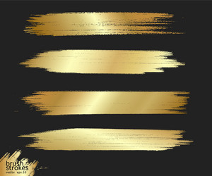 Strip gold texture golden hand painted smear Vector Image