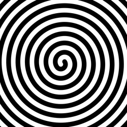 Swirl hypnotic black and white spiral monochrome Vector Image