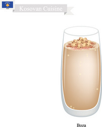 Boza a traditional bulgarian drink with roasted c Vector Image