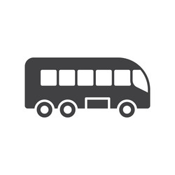 Bus icon in flat style autobus on isolated Vector Image