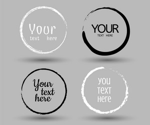 Handwritten with color circle brush stroke Vector Image