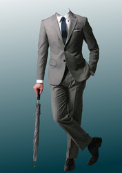 Abstract handsome man without face 3d Royalty Free Vector