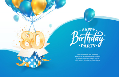 Happy 80th Birthday Vector Images (over 2,300)