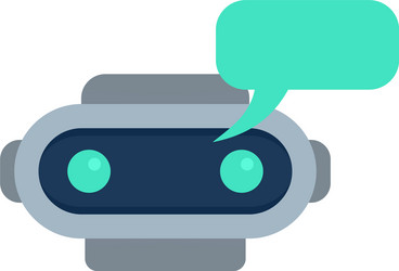 Chatbot sms icon simple style Royalty Free Vector Image