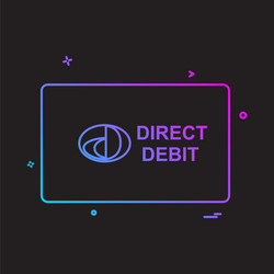 Direct debit card design Royalty Free Vector Image