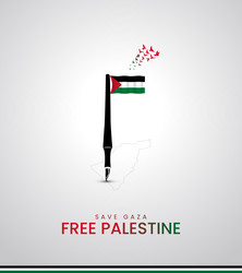 Free palestine palestine flag whit al-aqsa mosque Vector Image