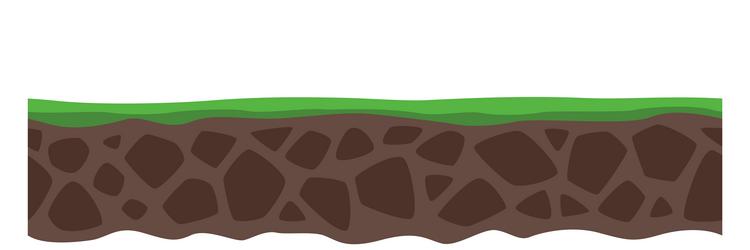 Stone ground element green grass for game Vector Image