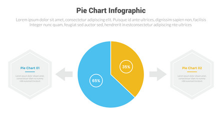 Piechart or pie chart diagram infographics Vector Image