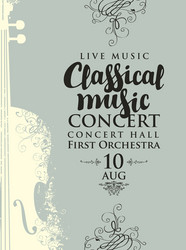 Classical Music Concert Poster Violin Vector Images (over 970)