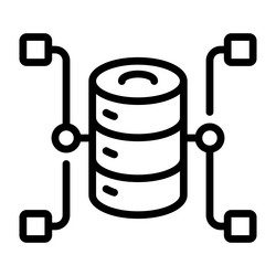 Shared database Royalty Free Vector Image - VectorStock