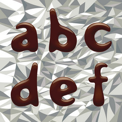 Chocolate alphabet capital letters Royalty Free Vector Image