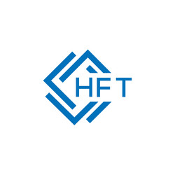 Hft letter logo design on black background Vector Image