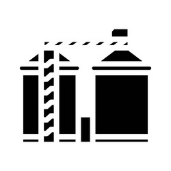 Gasification biomass energy glyph icon Royalty Free Vector