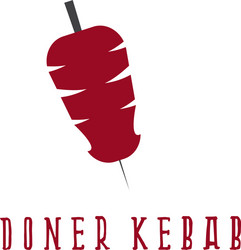 Simple flat of doner kebab Royalty Free Vector Image
