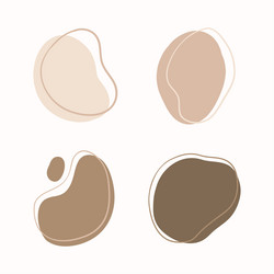 Abstract boho random blob shapes simple hand Vector Image