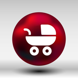 Baby stroller icon maternity wheel born pram Vector Image