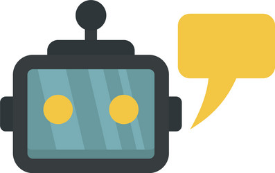 Chatbot sms icon simple style Royalty Free Vector Image