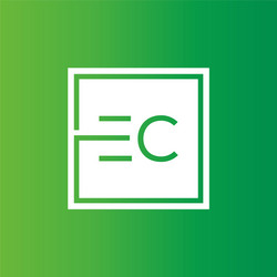 Creative initial letter ec square logo design Vector Image