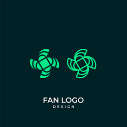 Blue wind fan logo design Royalty Free Vector Image