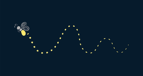 Firefly flying with trail clipart fireflies Vector Image