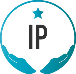 Initial letter hl hand care logo design template Vector Image