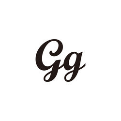 Letter gg square connect geometric symbol simple Vector Image