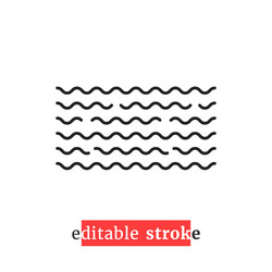 Wavy blue logo water wave 3d gradient icon Vector Image