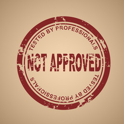 Old round stamp is not approved Royalty Free Vector Image