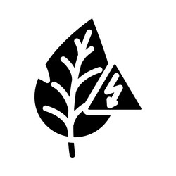 Gasification biomass energy glyph icon Royalty Free Vector