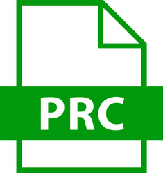 File name extension prc type Royalty Free Vector Image