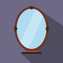 Mirror flat icon Royalty Free Vector Image - VectorStock