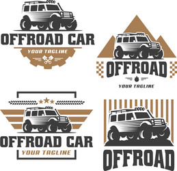 Off road car logo offroad suv Royalty Free Vector Image