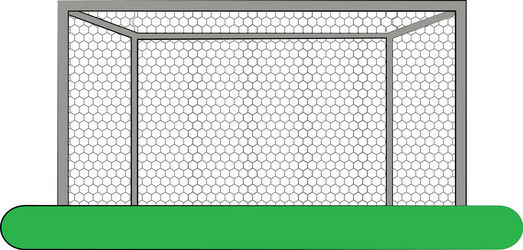 Soccer football goal frontview cartoon Royalty Free Vector