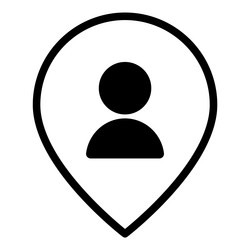 User location pin flat icon isolated on white Vector Image