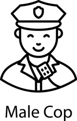 Male cop Royalty Free Vector Image - VectorStock