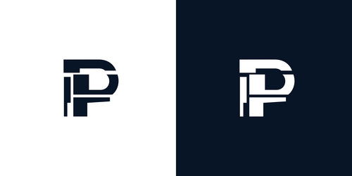 P logo design simple and modern Royalty Free Vector Image