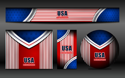 Usa flag color banner backgrounds Royalty Free Vector Image