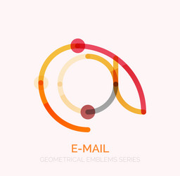 Email business symbol or at sign logo Royalty Free Vector
