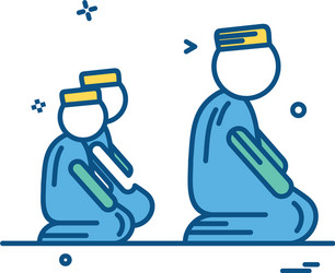 Muslim prayer icon design Royalty Free Vector Image