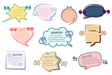Quote text box circle bubble for comment mark Vector Image
