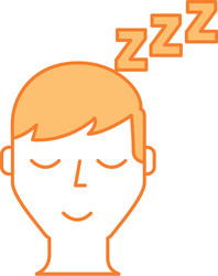 Sleeping man avatar icon Royalty Free Vector Image