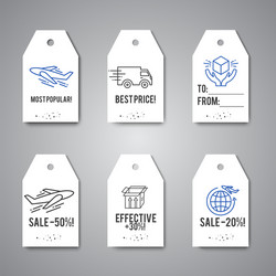 Airport express compositions set Royalty Free Vector Image