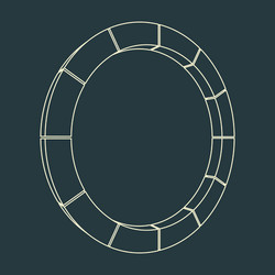 Radial wheel progress infographic chart design Vector Image