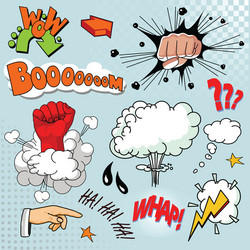 Set of comic elements Royalty Free Vector Image