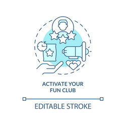 Activate your fun club concept icon Royalty Free Vector