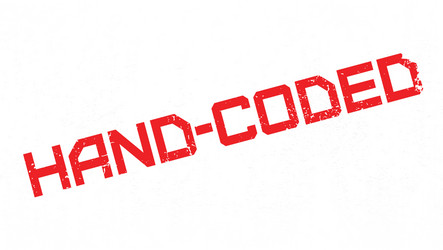Hand-coded rubber stamp Royalty Free Vector Image