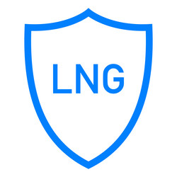 Lng and shield Royalty Free Vector Image - VectorStock