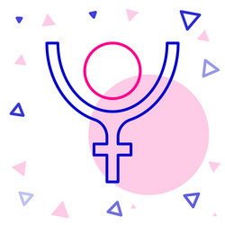 Line ancient astrological symbol of pluto icon Vector Image