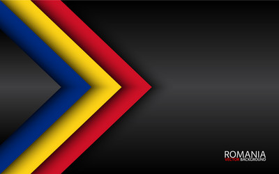 Modern background with romanian colors Royalty Free Vector